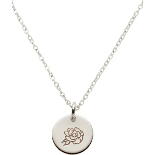 MADE BY MARY September Birth Flower Pendant Necklace - Silver