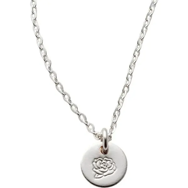 MADE BY MARY September Birth Flower Pendant Necklace - Silver