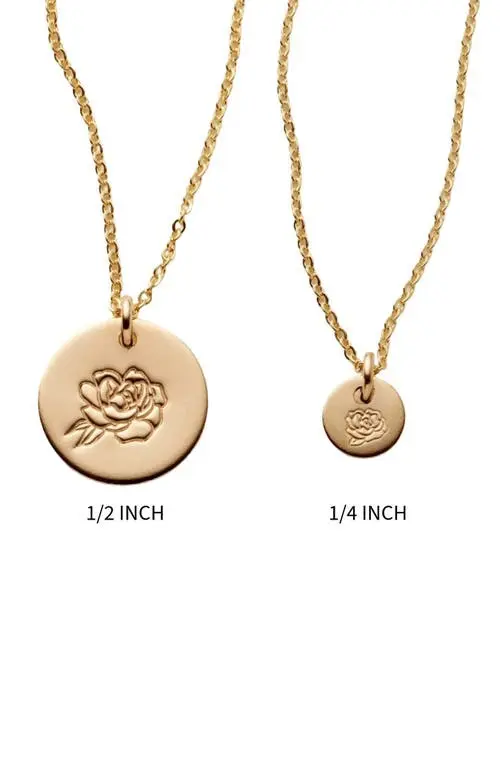 MADE BY MARY September Birth Flower Pendant Necklace - Silver
