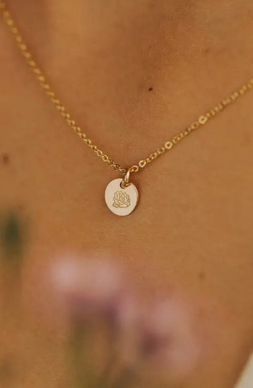 MADE BY MARY September Birth Flower Pendant Necklace - Silver