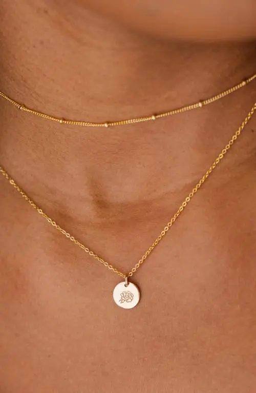 MADE BY MARY September Birth Flower Pendant Necklace - Silver