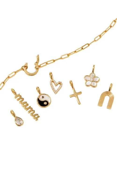 MADE BY MARY Jude Charm Necklace With Link Lock Clasp - Silver