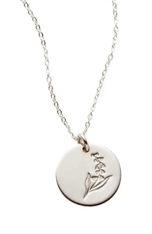 MADE BY MARY May Birth Flower Necklace - Silver