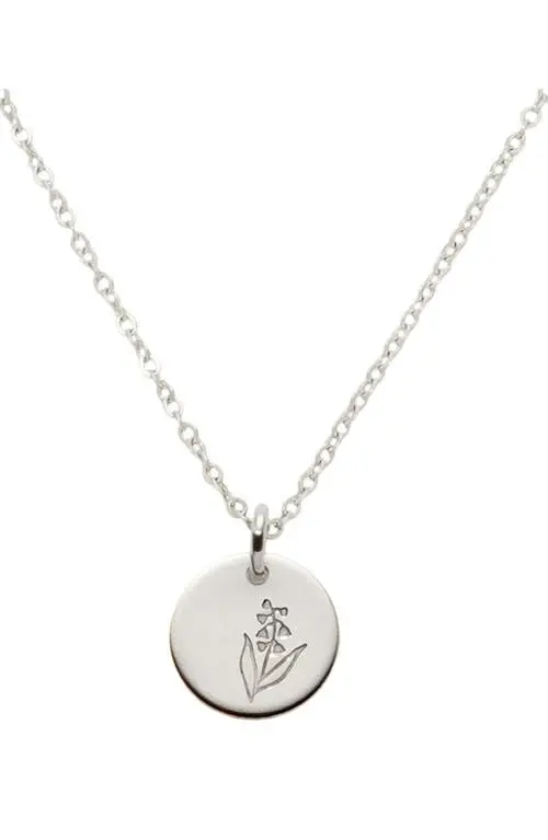 MADE BY MARY May Birth Flower Necklace - Silver
