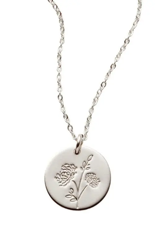 MADE BY MARY November Birth Flower Necklace - Silver