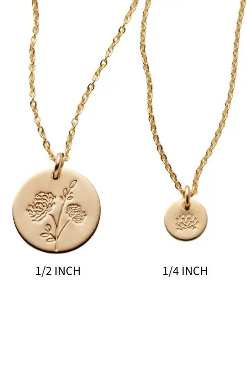 MADE BY MARY November Birth Flower Necklace - Silver