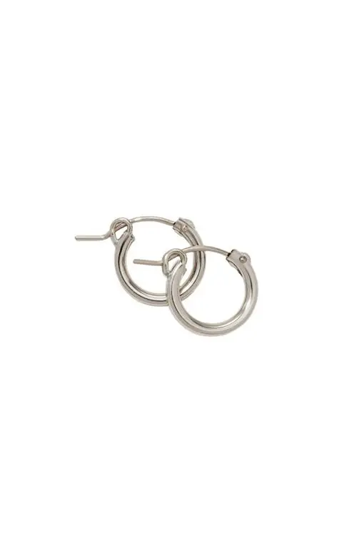 MADE BY MARY Maude Hoop Earrings - Silver