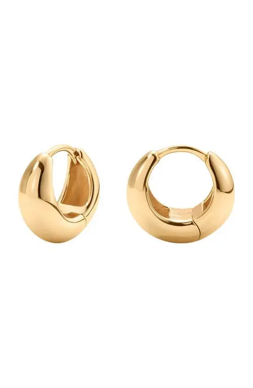 MADE BY MARY Gloss Huggie Hoop Earrings - Gold Vermeil