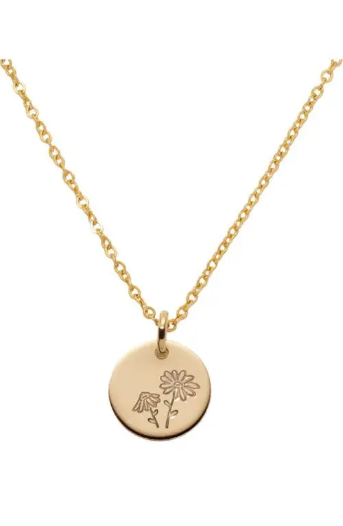 MADE BY MARY April Birth Flower Necklace - Gold Filled
