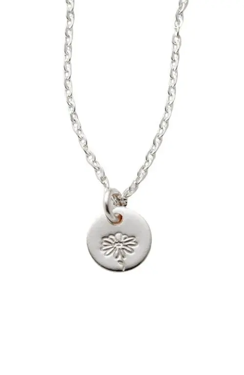 MADE BY MARY April Birth Flower Necklace - Silver