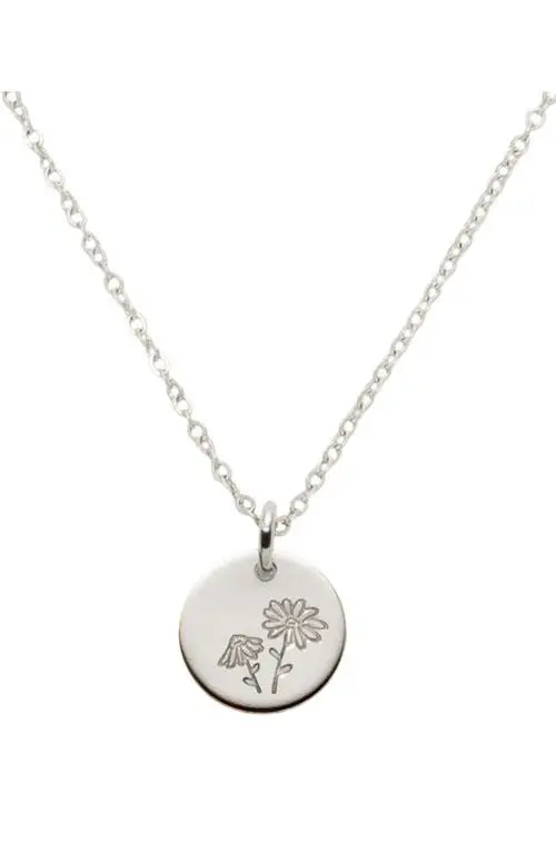 MADE BY MARY April Birth Flower Necklace - Silver