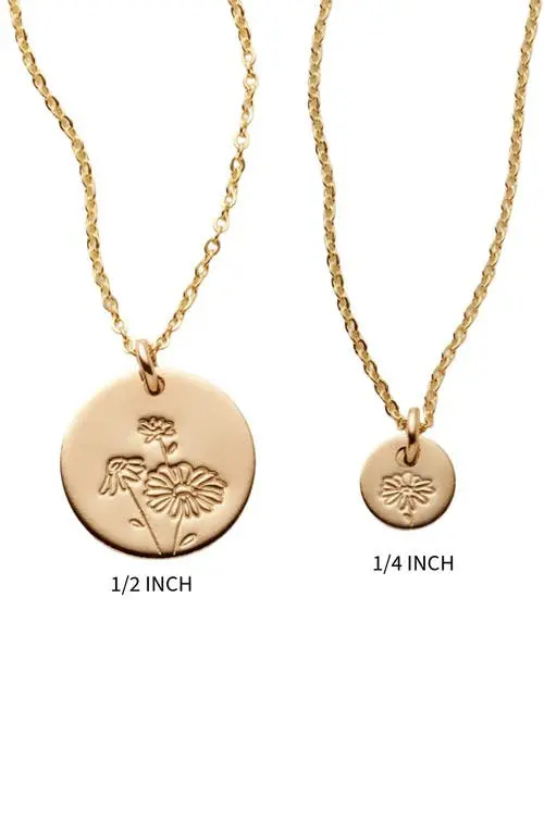 MADE BY MARY April Birth Flower Necklace - Silver