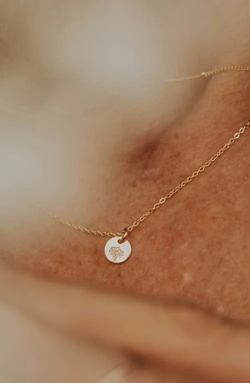 MADE BY MARY April Birth Flower Necklace - Silver