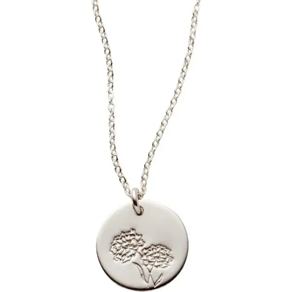 MADE BY MARY October Birth Flower Necklace - Silver