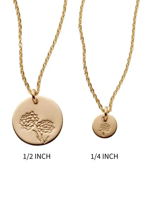 MADE BY MARY October Birth Flower Necklace - Silver