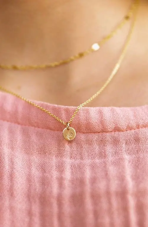 MADE BY MARY October Birth Flower Necklace - Silver