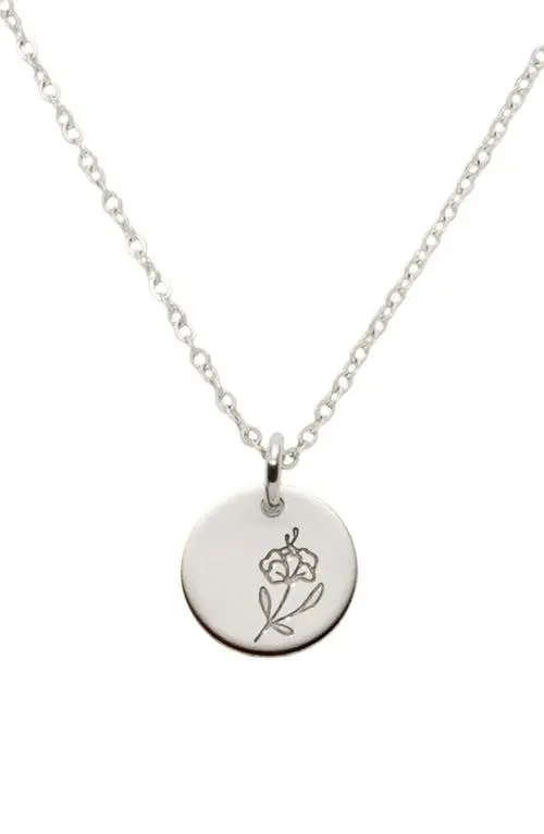 MADE BY MARY February Birth Flower Necklace - Silver
