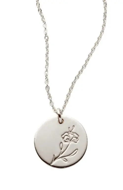 MADE BY MARY February Birth Flower Necklace - Silver