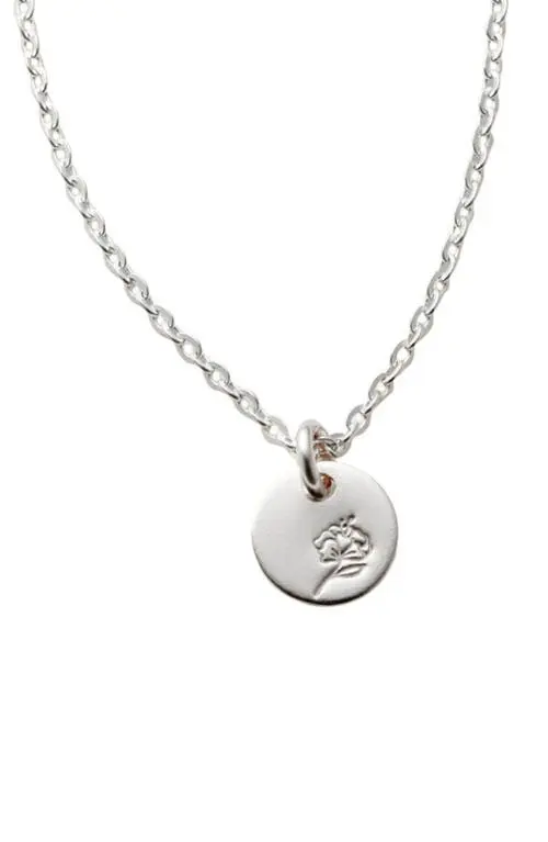 MADE BY MARY February Birth Flower Necklace - Silver
