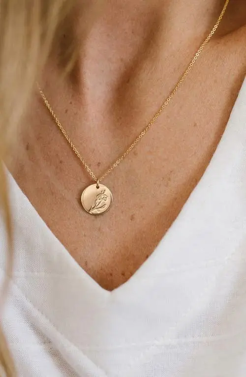 MADE BY MARY February Birth Flower Necklace - Silver