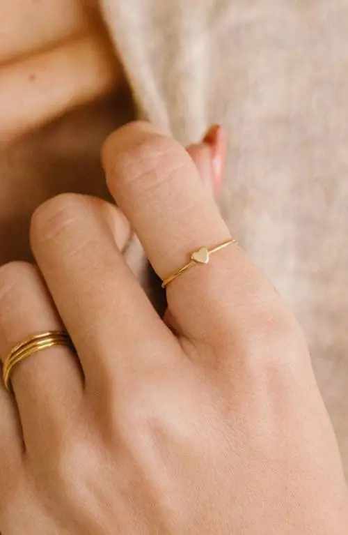 MADE BY MARY Heart Stacking Ring
