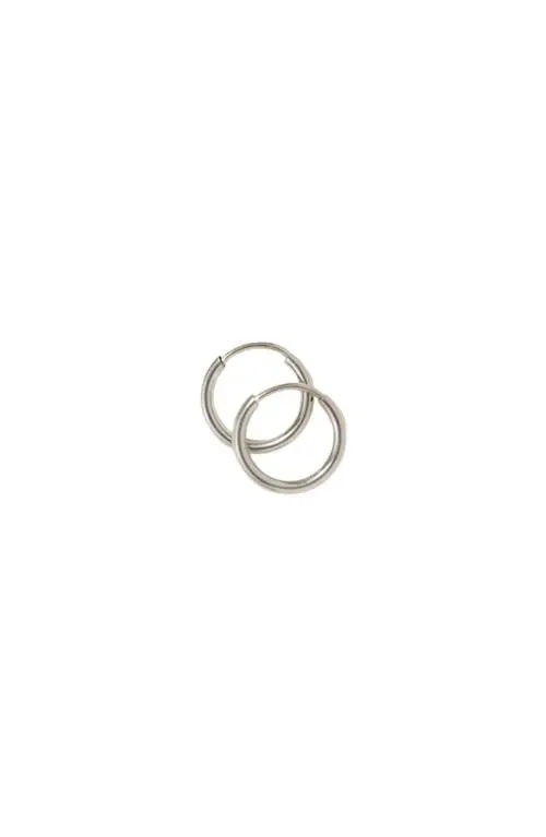 MADE BY MARY Mini Live In Hoop Earrings - Silver