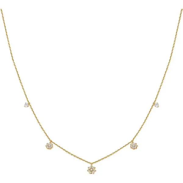 MADE BY MARY Flora Luxe Floating Necklace - Gold Vermeil