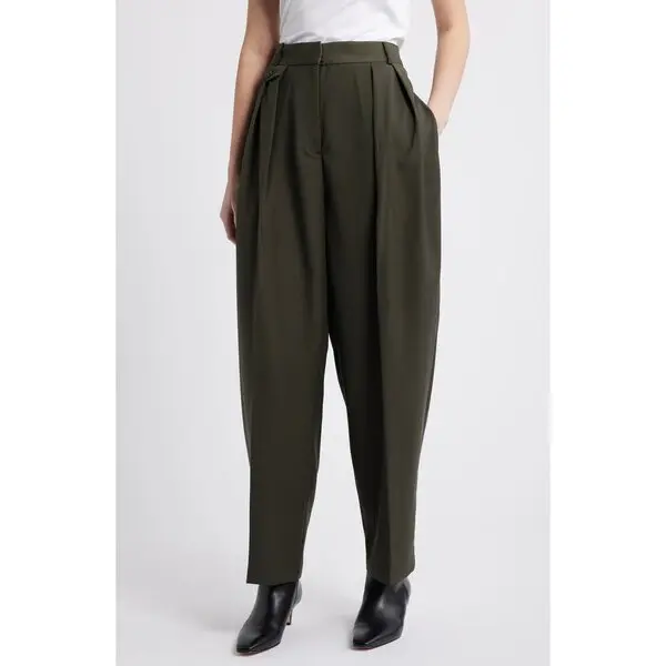 Mango Pleated High-waist Trousers