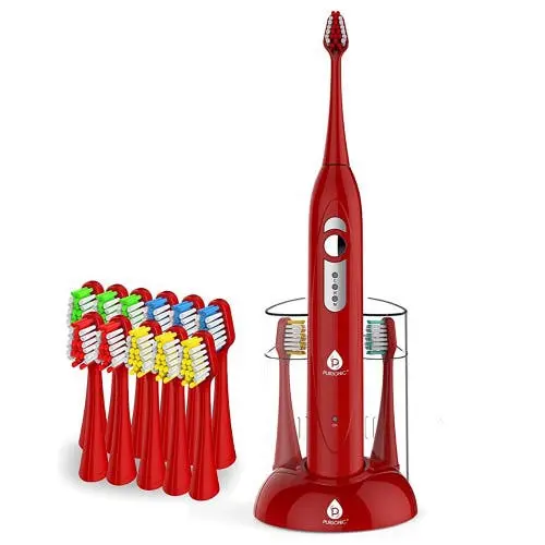 PURSONIC Spm Sonic Movement Rechargeable Electric Toothbrushred - Red