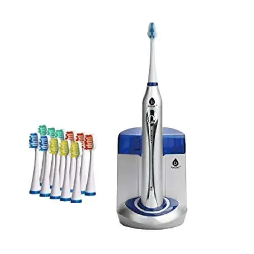PURSONIC Deluxe Plus Sonic Rechargeable Toothbrush With Built In Uv Sanitizer - Silver