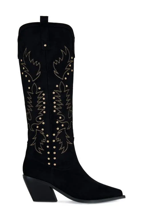 AZALEA WANG Beckett Western Boot - Black