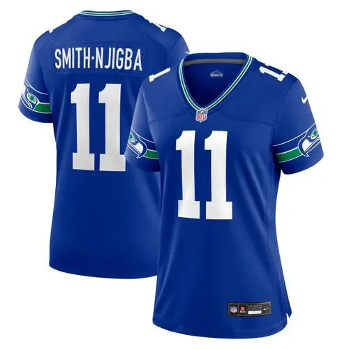 Nike Jaxon Smith-njigba Seattle Seahawks Throwback Player Game Jersey - Royal