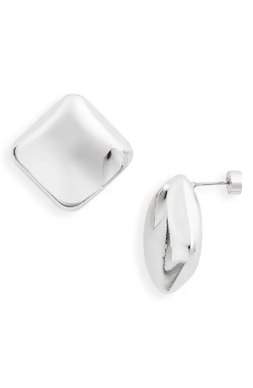 Nordstrom Puffed Square Stud Earrings - Silver