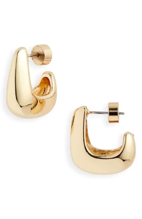 Nordstrom Polished C Hoop Earrings - Gold