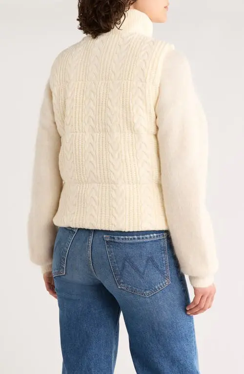 Marine Layer Alba Cable Knit Puffer Vest
