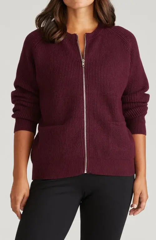 Universal Standard Vicki Zip-up Cardigan - Gamay