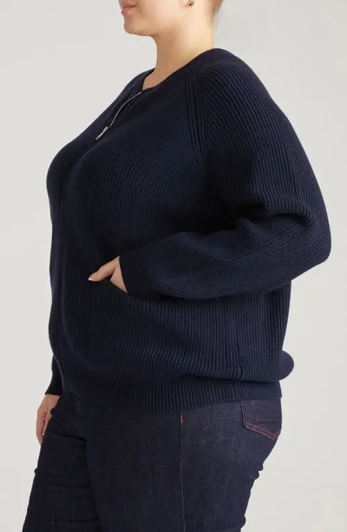 Universal Standard Vicki Zip-up Cardigan - Midnight Blue
