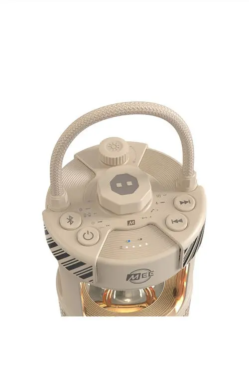 MEE AUDIO Lightspkr Bluetooth Wireless Speaker W/ Camping Lantern - Desert Sand