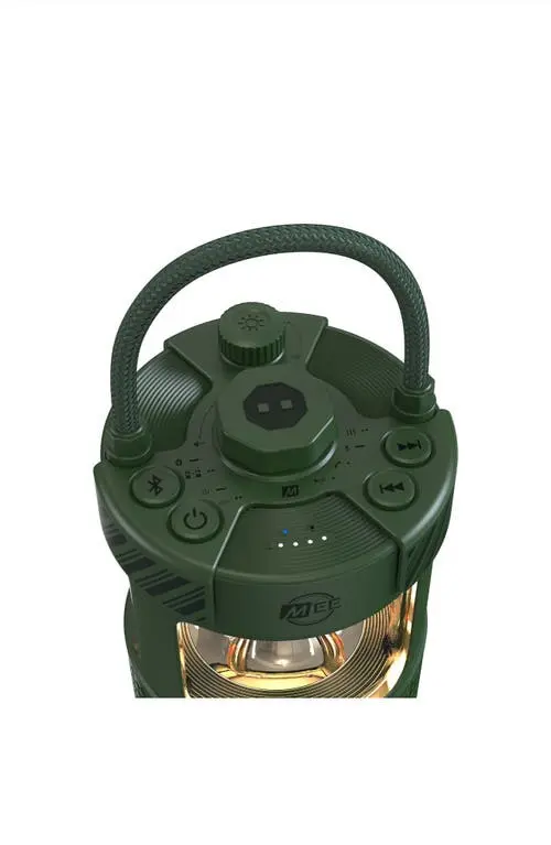 MEE AUDIO Lightspkr Bluetooth Wireless Speaker W/ Camping Lantern - Forest Green