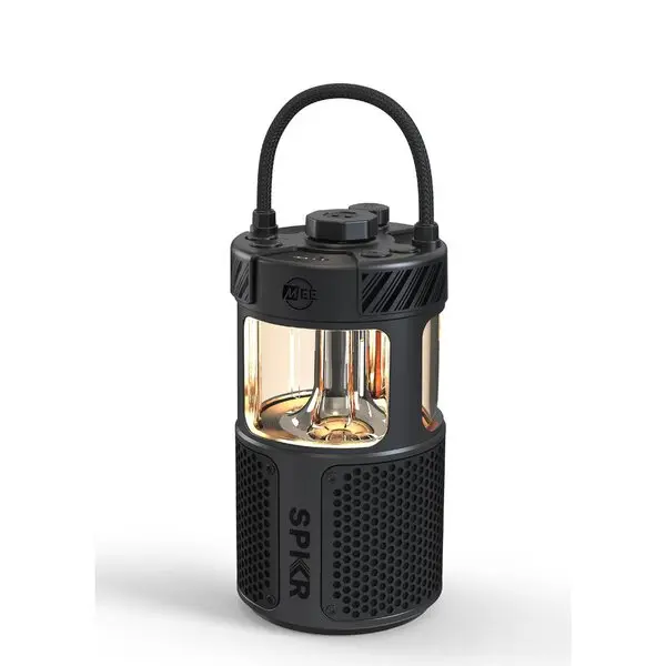 MEE AUDIO Lightspkr Bluetooth Wireless Speaker W/ Camping Lantern - Midnight Black