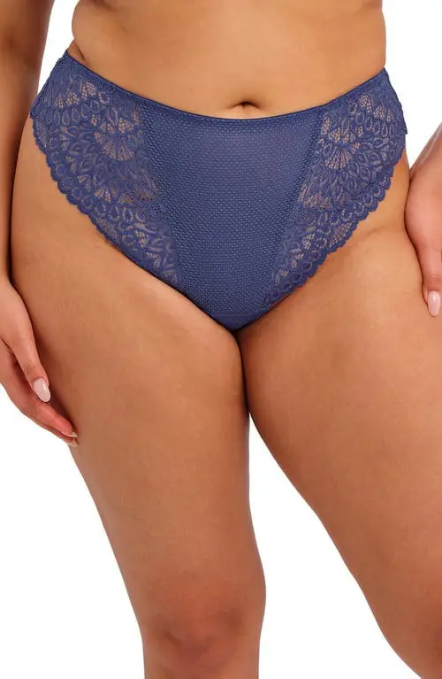 Elomi Tiernie Lace & Mesh Thong - Denim