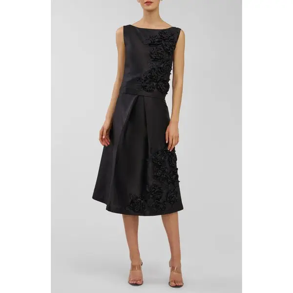 KAY UNGER Anita Floral Appliqué Sleeveless Top