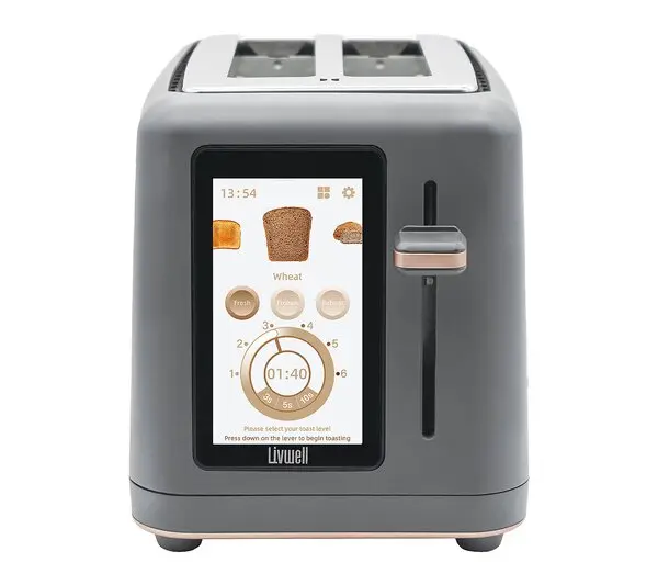 LIVWELL 2-slice Iq Toaster With Touch Control & Clock Setting - One-color