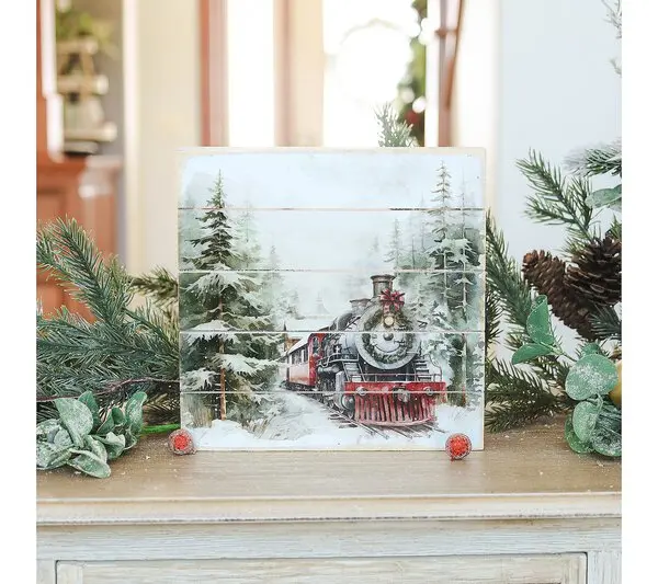 SINCERE SURROUNDINGS 8' Christmas Train Art Pal Let Petite - One-color