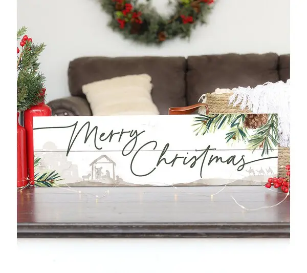 SINCERE SURROUNDINGS 24' Merry Christmas Pallet Board - One-color