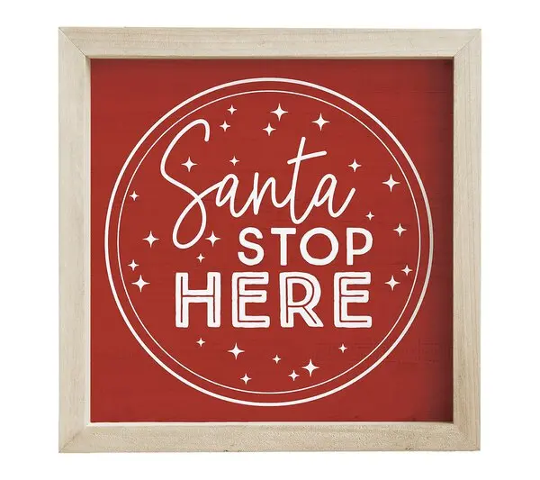 SINCERE SURROUNDINGS 10' Santa Stop Red Rustic Rame