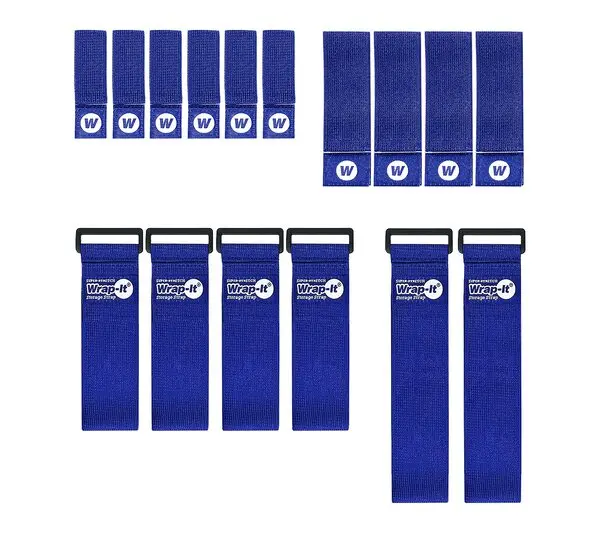 WRAP-IT STORAGE 16-piece Super-stretch & Selfie Strap Bundle - One-color