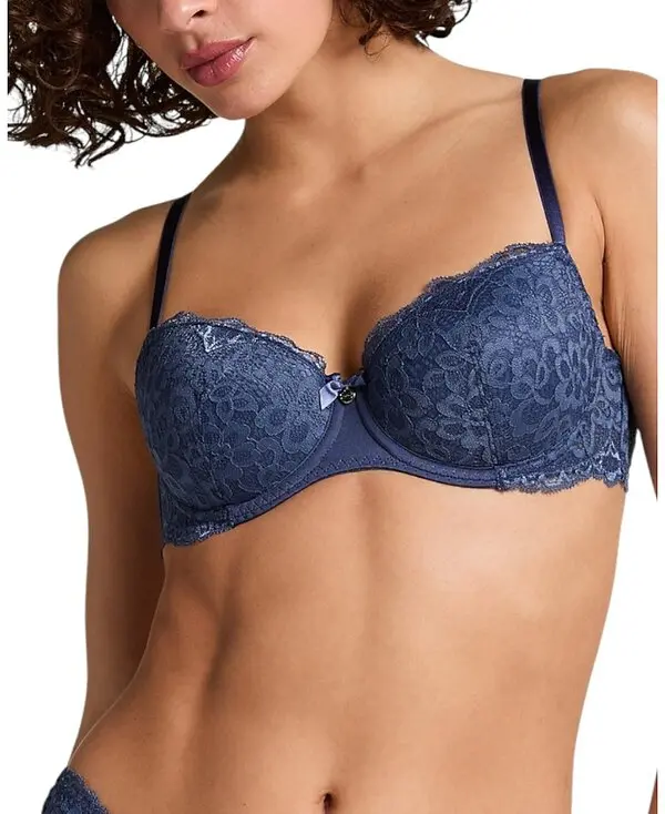 Hunkemoller Marine Padded Underwired Bra - Blue Indigo