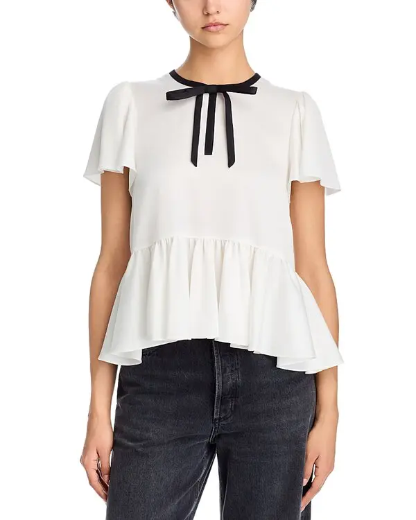 Cinq À Sept Heloise Top - Ivory/black