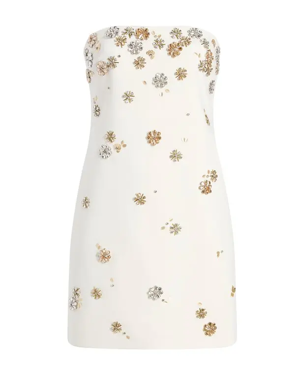 Cinq À Sept Embellished Floral Mini Dress